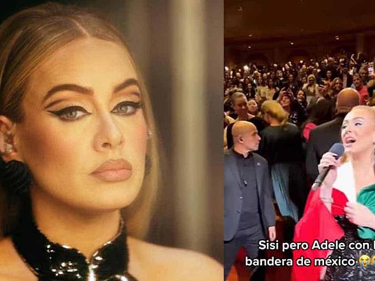 Diario del Yaqui - VIDEO. Adele porta orgullosa la bandera de México en Las Vegas
